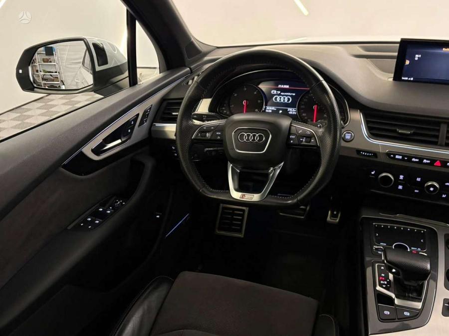 White Audi Q7 2018 in Marijampole, with an engine capacity of 2.97 L and mileage of 264 thousand km for 24950 €, photo 23 on AUTOMOTO.COM.LV