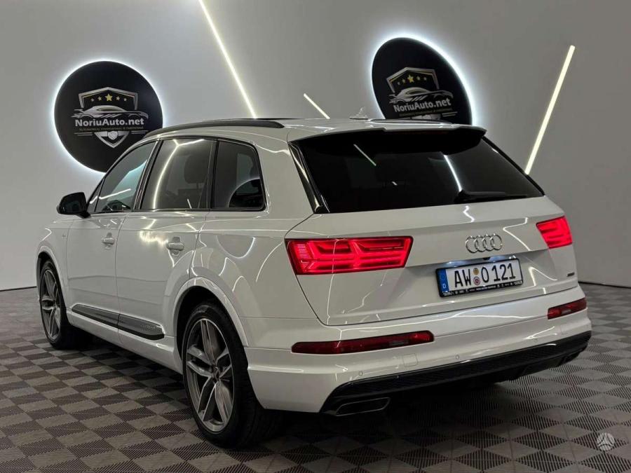 White Audi Q7 2018 in Marijampole, with an engine capacity of 2.97 L and mileage of 264 thousand km for 24950 €, photo 39 on AUTOMOTO.COM.LV