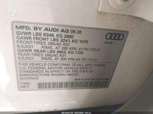 Balts Audi Q7 2020 Klaipėda, ar dzinēja tilpumu 0.00 L un nobraukumu 66 tūkst. km par 15000 €, foto 10 vietnē AUTOMOTO.COM.LV