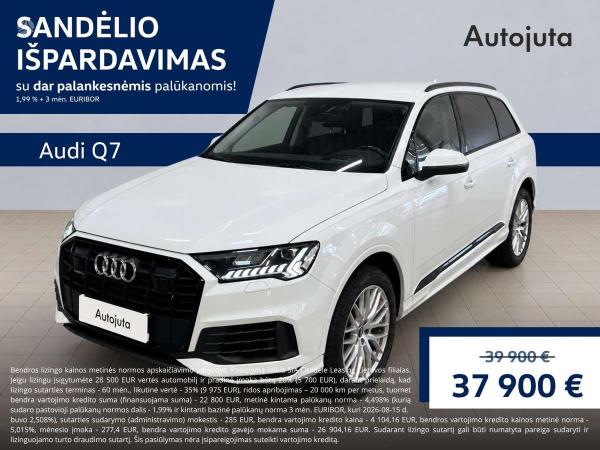 Balts Audi Q7 2020 Kauņa, ar dzinēja tilpumu 2.97 L un nobraukumu 164 tūkst. km par 37900 €, foto 1 vietnē AUTOMOTO.COM.LV