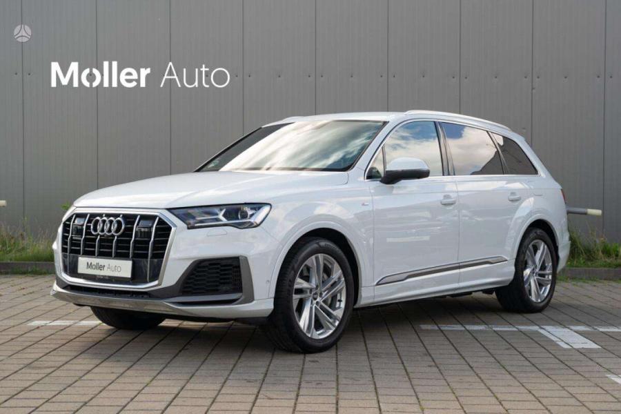 Balts Audi Q7 2021 Viļņa, ar dzinēja tilpumu 3.00 L un nobraukumu 151 tūkst. km par 37700 €, foto 1 vietnē AUTOMOTO.COM.LV
