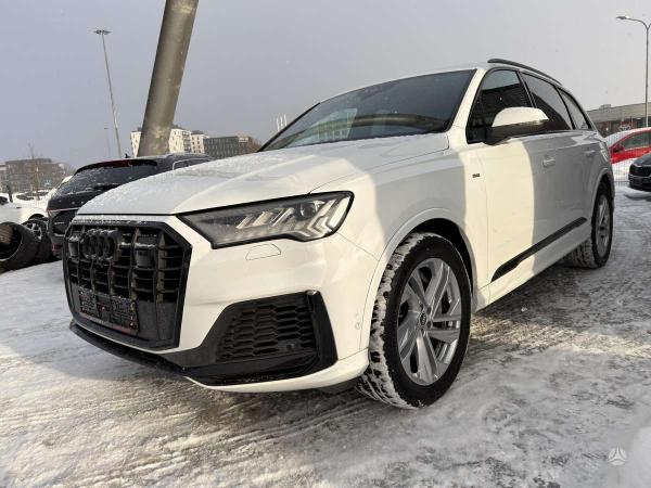 White Audi Q7 2021 in Vilnius, with an engine capacity of 3.00 L and mileage of 161 thousand km for 42600 €, photo 1 on AUTOMOTO.COM.LV