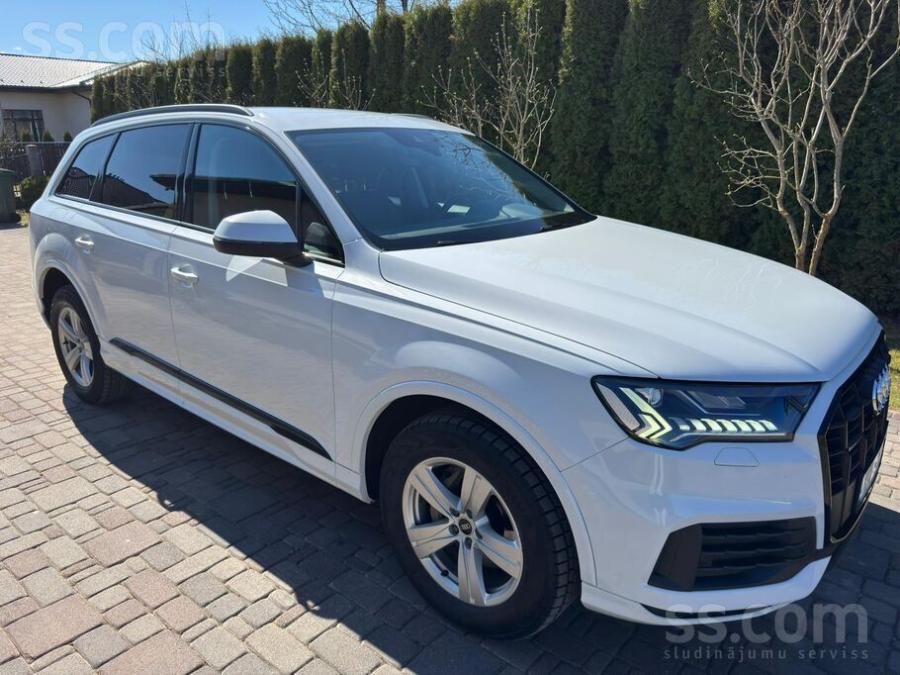 Balts Audi Q7 2021 Rīga, ar dzinēja tilpumu 3.00 L un nobraukumu 139 tūkst. km par 38900 €, foto 1 vietnē AUTOMOTO.COM.LV