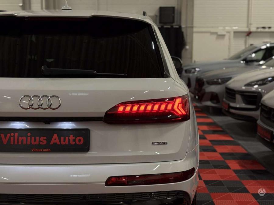 White Audi Q7 2021 in Vilnius, with an engine capacity of 3.00 L and mileage of 71 thousand km for 38500 €, photo 9 on AUTOMOTO.COM.LV