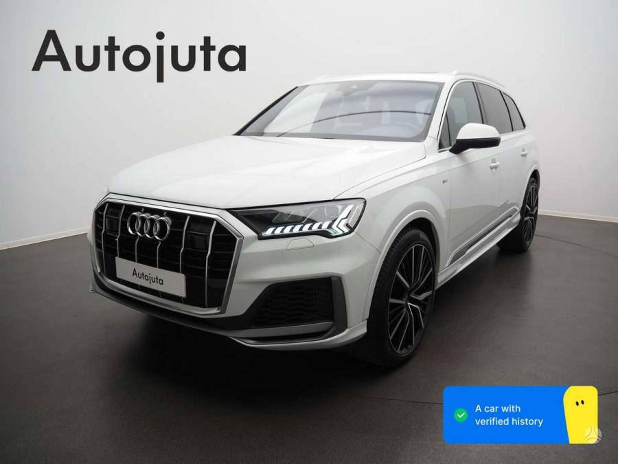 White Audi Q7 2022 in Vilnius, with an engine capacity of 3.00 L and mileage of 143 thousand km for 43900 €, photo 1 on AUTOMOTO.COM.LV
