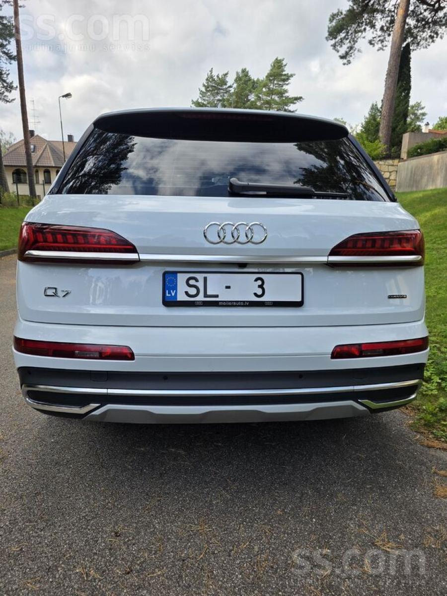 White Audi Q7 2023 in Riga, with an engine capacity of 3.00 L and mileage of 74 thousand km for 49000 €, photo 4 on AUTOMOTO.COM.LV