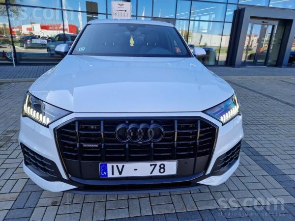 White Audi Q7 2023 in Riga, with an engine capacity of 3.00 L and mileage of 110 thousand km for 49900 €, photo 4 on AUTOMOTO.COM.LV