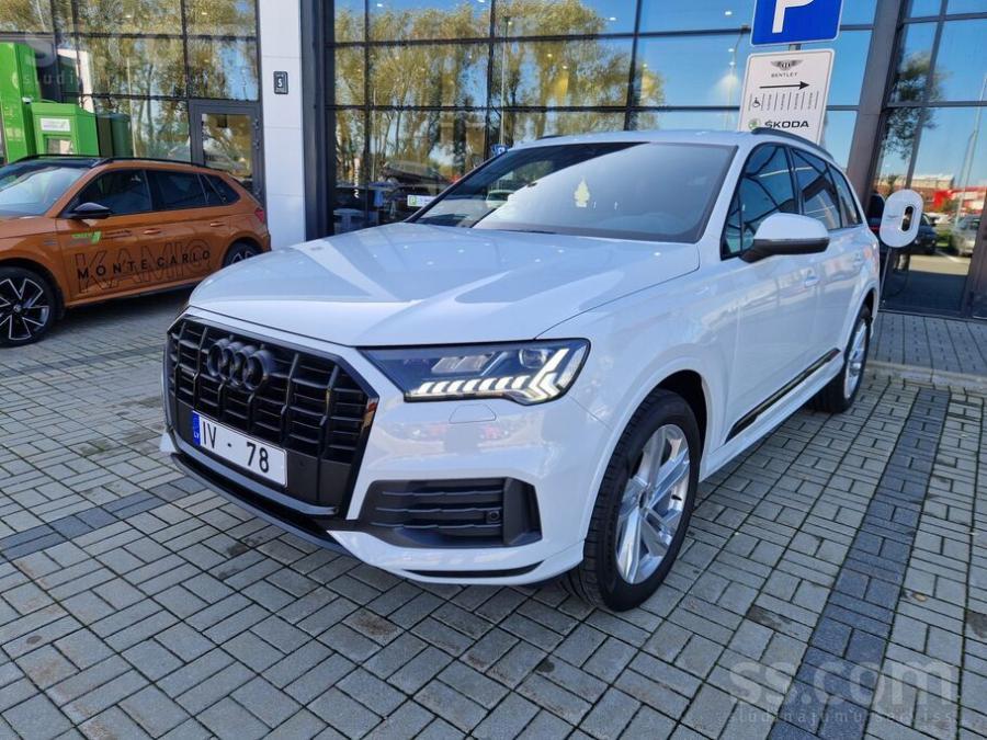 White Audi Q7 2023 in Riga, with an engine capacity of 3.00 L and mileage of 110 thousand km for 49900 €, photo 5 on AUTOMOTO.COM.LV