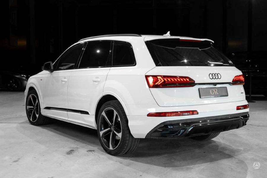 White Audi Q7 2023 in Riga, with an engine capacity of 2.97 L and mileage of 60 thousand km for 54400 €, photo 6 on AUTOMOTO.COM.LV