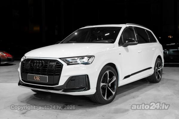 White Audi Q7 2023 in Riga, with an engine capacity of 3.00 L and mileage of 60 thousand km for 50000 €, photo  on AUTOMOTO.COM.LV
