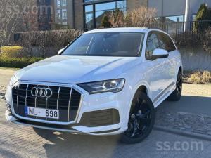 White Audi Q7 2023 in Riga, with an engine capacity of 3.00 L and mileage of 48 thousand km for 47000 €, photo 3 on AUTOMOTO.COM.LV