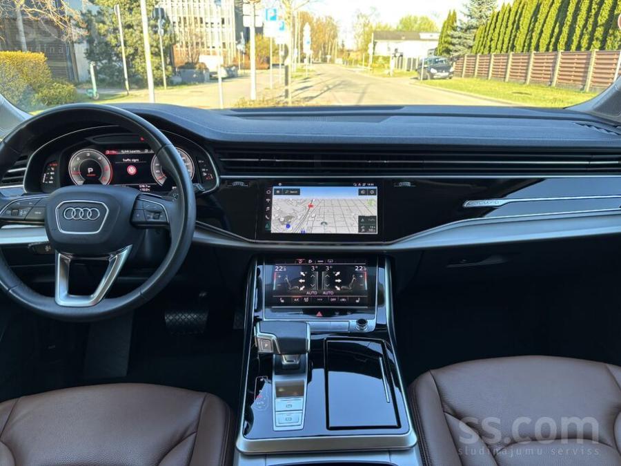 White Audi Q7 2023 in Riga, with an engine capacity of 3.00 L and mileage of 48 thousand km for 47000 €, photo 14 on AUTOMOTO.COM.LV