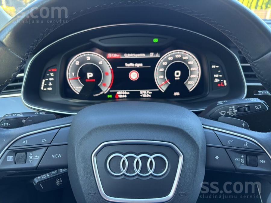 White Audi Q7 2023 in Riga, with an engine capacity of 3.00 L and mileage of 48 thousand km for 47000 €, photo 17 on AUTOMOTO.COM.LV