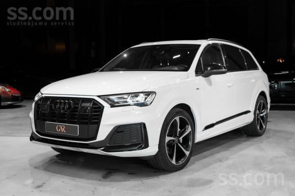 White Audi Q7 2023 in Riga, with an engine capacity of 3.00 L and mileage of 60 thousand km for 50000 €, photo 1 on AUTOMOTO.COM.LV