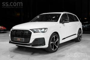 White Audi Q7 2023 in Riga, with an engine capacity of 3.00 L and mileage of 60 thousand km for 50000 €, photo  on AUTOMOTO.COM.LV