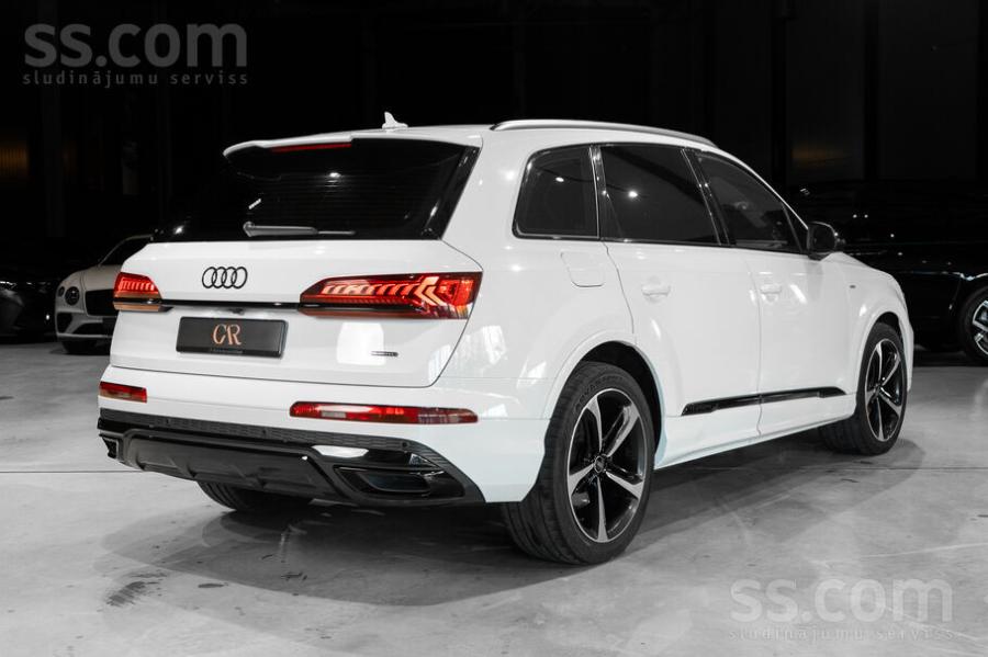 White Audi Q7 2023 in Riga, with an engine capacity of 3.00 L and mileage of 60 thousand km for 50000 €, photo 5 on AUTOMOTO.COM.LV