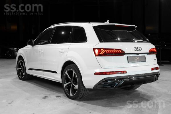 White Audi Q7 2023 in Riga, with an engine capacity of 3.00 L and mileage of 60 thousand km for 50000 €, photo 6 on AUTOMOTO.COM.LV