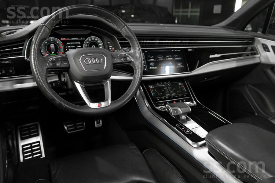 White Audi Q7 2023 in Riga, with an engine capacity of 3.00 L and mileage of 60 thousand km for 50000 €, photo 8 on AUTOMOTO.COM.LV