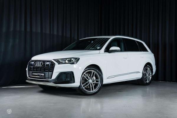 Balts Audi Q7 2023 Viļņa, ar dzinēja tilpumu 3.00 L un nobraukumu 3 tūkst. km par 48999 €, foto 1 vietnē AUTOMOTO.COM.LV
