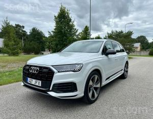White Audi Q7 2023 in Tallinn, with an engine capacity of 3.00 L and mileage of 47 thousand km for 59990 €, photo 1 on AUTOMOTO.COM.LV