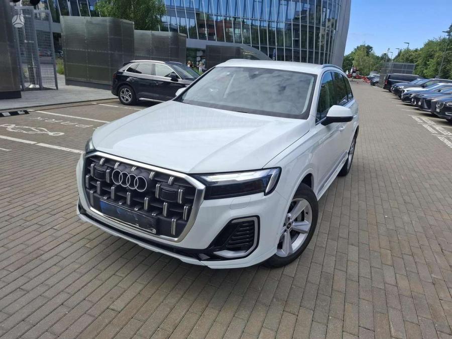 Balts Audi Q7 2025 Viļņa, ar dzinēja tilpumu 3.00 L un nobraukumu 10 tūkst. km par 59000 €, foto 1 vietnē AUTOMOTO.COM.LV