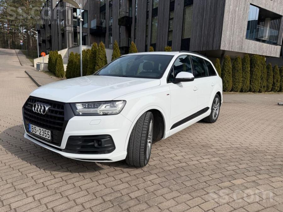 White Audi Q7 2016 in Riga, with an engine capacity of 3.00 L and mileage of 318 thousand km for 20300 €, photo 1 on AUTOMOTO.COM.LV