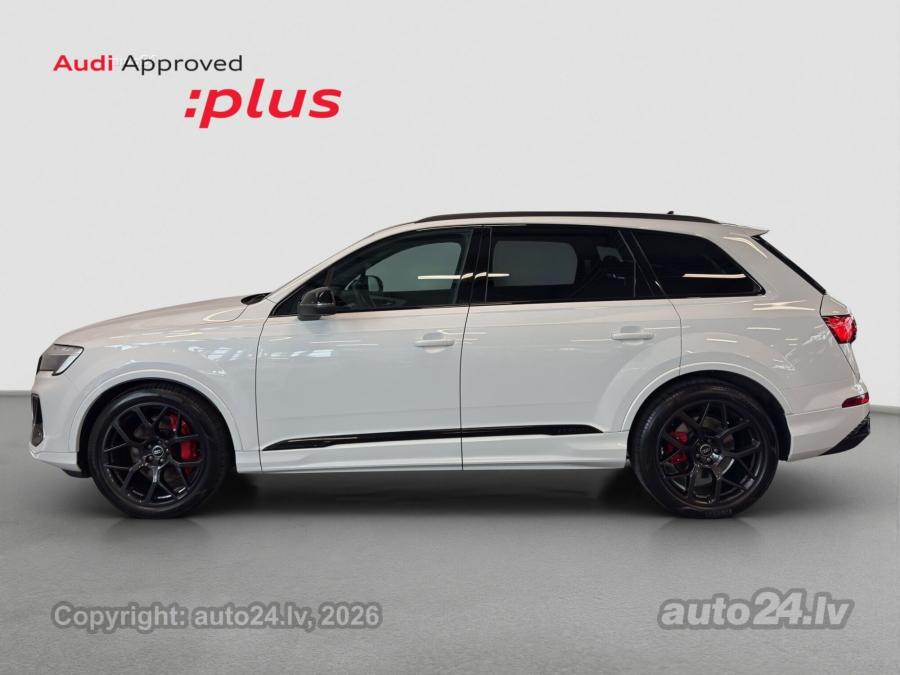 White Audi Q7 2024 in Tallinn, with an engine capacity of 3.00 L and mileage of 41 thousand km for 72900 €, photo 3 on AUTOMOTO.COM.LV