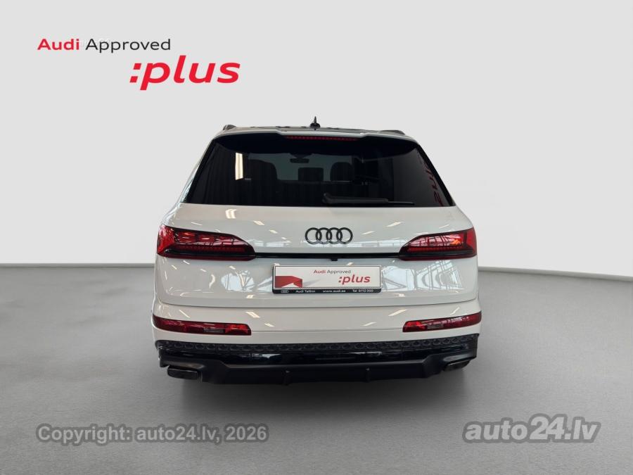 White Audi Q7 2024 in Tallinn, with an engine capacity of 3.00 L and mileage of 41 thousand km for 72900 €, photo 6 on AUTOMOTO.COM.LV