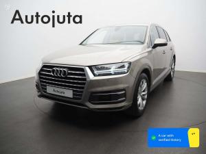 Dzeltens Audi Q7 2017 Viļņa, ar dzinēja tilpumu 2.97 L un nobraukumu 160 tūkst. km par 26800 €, foto  vietnē AUTOMOTO.COM.LV
