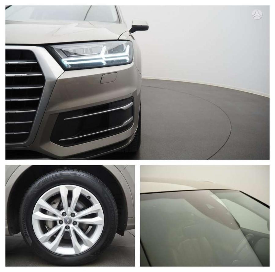 Yellow Audi Q7 2017 in Vilnius, with an engine capacity of 2.97 L and mileage of 160 thousand km for 26800 €, photo 8 on AUTOMOTO.COM.LV