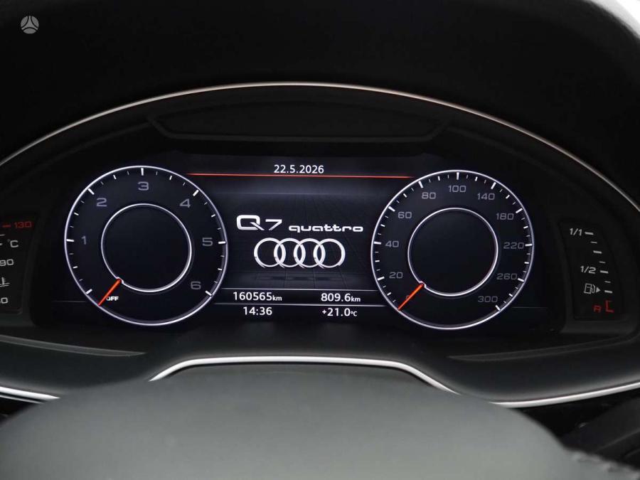 Yellow Audi Q7 2017 in Vilnius, with an engine capacity of 2.97 L and mileage of 160 thousand km for 26800 €, photo 21 on AUTOMOTO.COM.LV