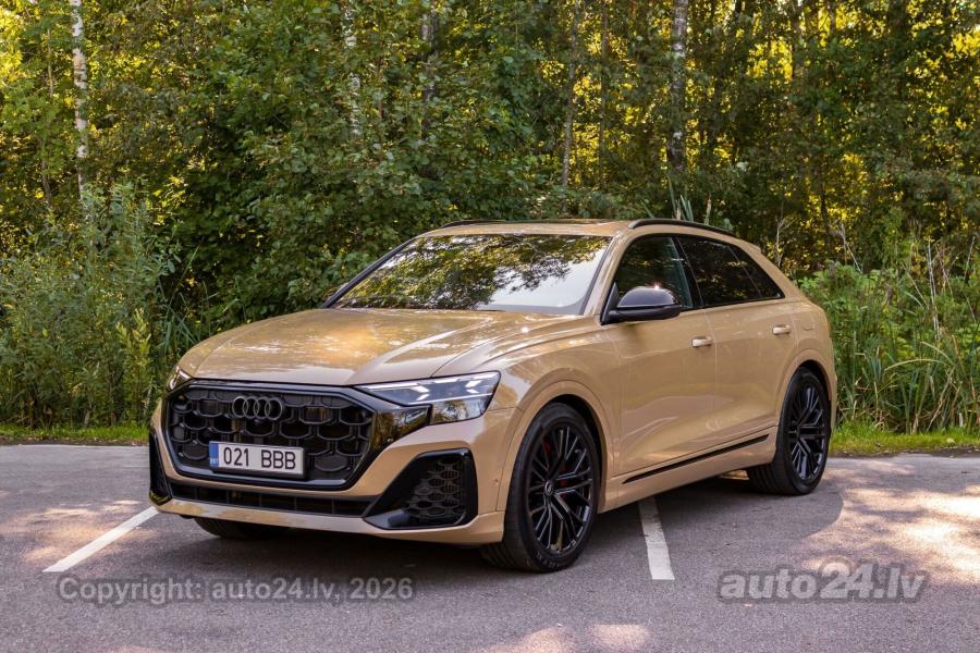 Beige Audi Q8 2024 in Tallinn, with an engine capacity of 3.00 L and mileage of 30 thousand km for 88900 €, photo 1 on AUTOMOTO.COM.LV