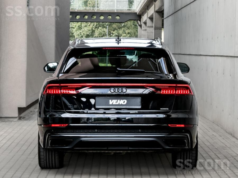 Black Audi Q8 2023 in Riga, with an engine capacity of 3.00 L and mileage of 70 thousand km for 54900 €, photo 8 on AUTOMOTO.COM.LV