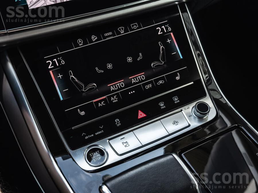 Black Audi Q8 2023 in Riga, with an engine capacity of 3.00 L and mileage of 70 thousand km for 54900 €, photo 26 on AUTOMOTO.COM.LV