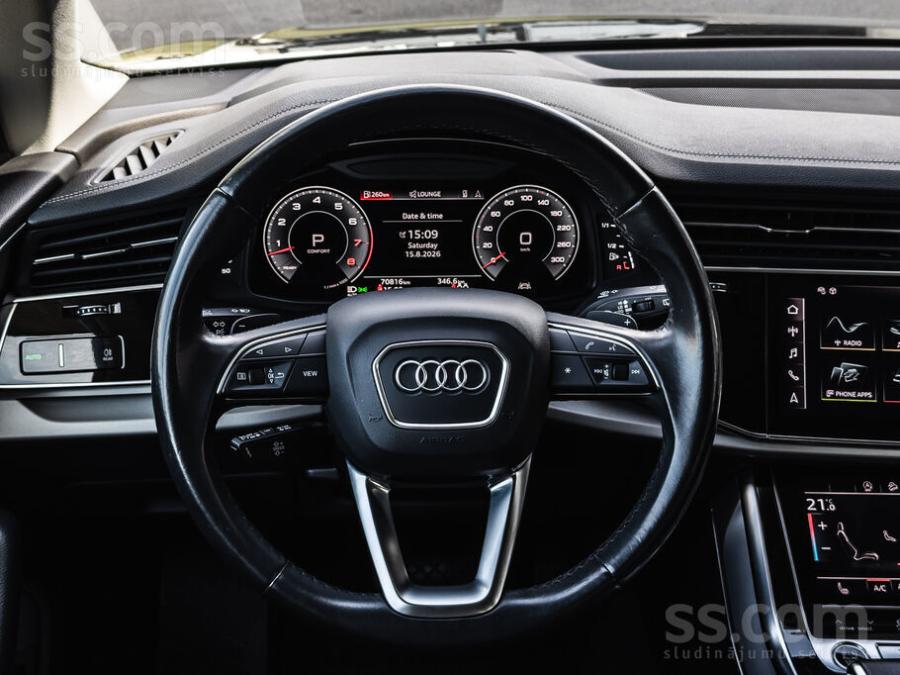 Black Audi Q8 2023 in Riga, with an engine capacity of 3.00 L and mileage of 70 thousand km for 54900 €, photo 35 on AUTOMOTO.COM.LV
