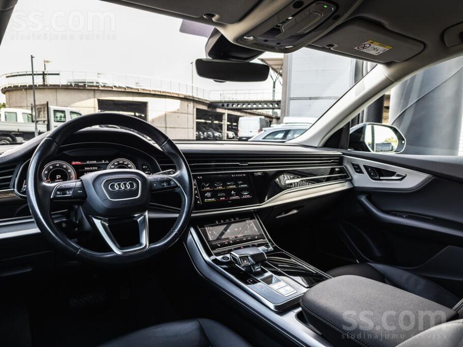 Black Audi Q8 2023 in Riga, with an engine capacity of 3.00 L and mileage of 70 thousand km for 54900 €, photo 36 on AUTOMOTO.COM.LV