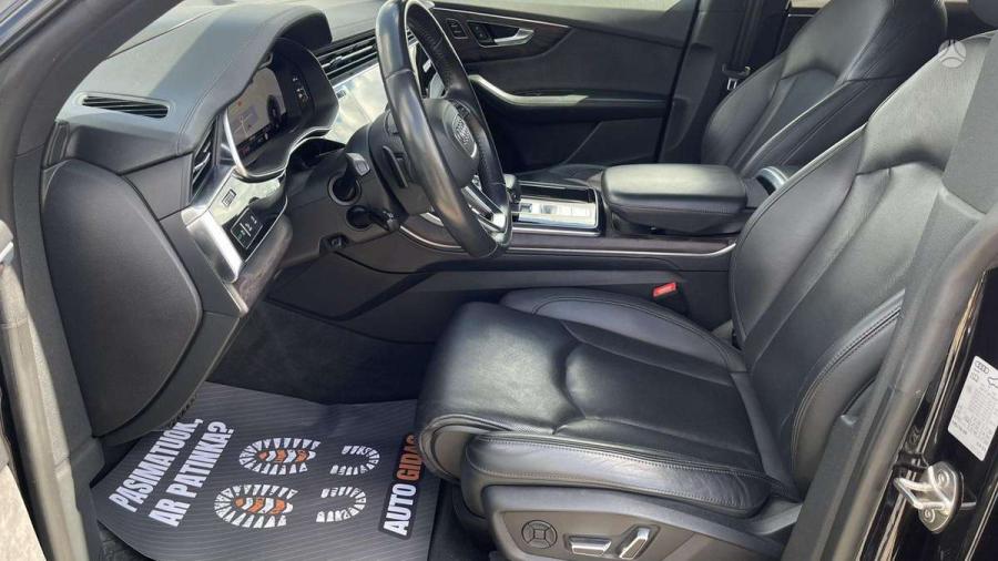 Black Audi Q8 2018 in Marijampole, with an engine capacity of 2.97 L and mileage of 252 thousand km for 38900 €, photo 14 on AUTOMOTO.COM.LV