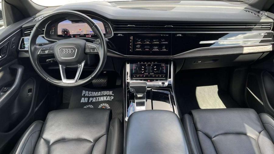Black Audi Q8 2018 in Marijampole, with an engine capacity of 2.97 L and mileage of 252 thousand km for 38900 €, photo 22 on AUTOMOTO.COM.LV