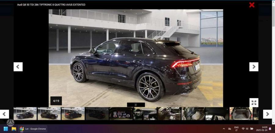 Black Audi Q8 2018 in Marijampole, with an engine capacity of 2.97 L and mileage of 252 thousand km for 38900 €, photo 53 on AUTOMOTO.COM.LV
