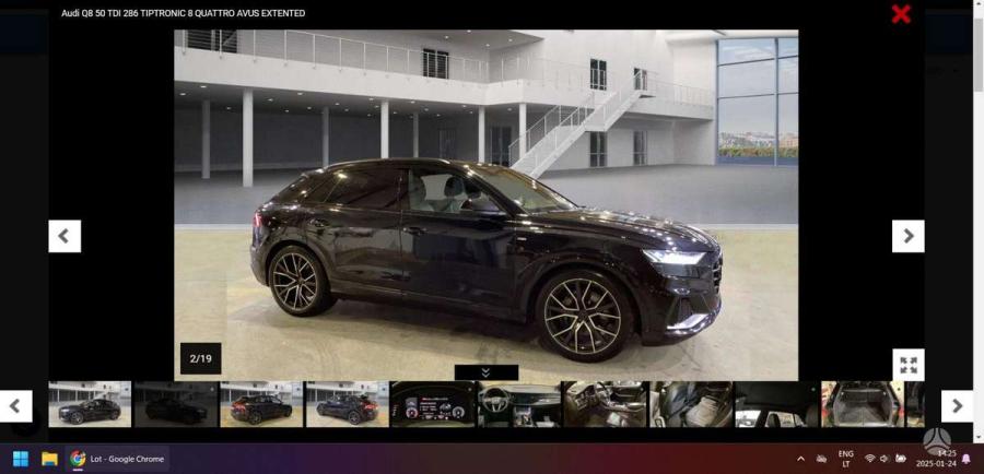 Black Audi Q8 2018 in Marijampole, with an engine capacity of 2.97 L and mileage of 252 thousand km for 38900 €, photo 56 on AUTOMOTO.COM.LV