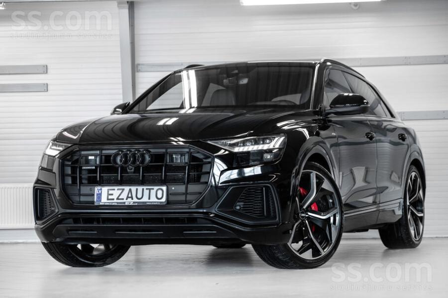 Black Audi Q8 2019 in Tukums, with an engine capacity of 3.00 L and mileage of 0 thousand km for 77000 €, photo 1 on AUTOMOTO.COM.LV