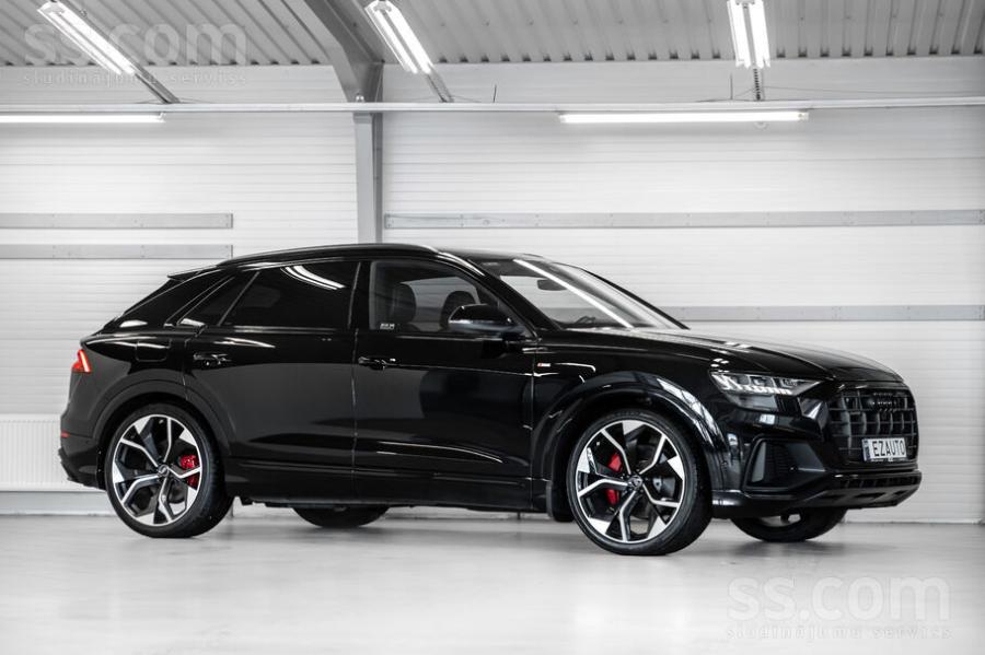 Black Audi Q8 2019 in Tukums, with an engine capacity of 3.00 L and mileage of 0 thousand km for 77000 €, photo 5 on AUTOMOTO.COM.LV