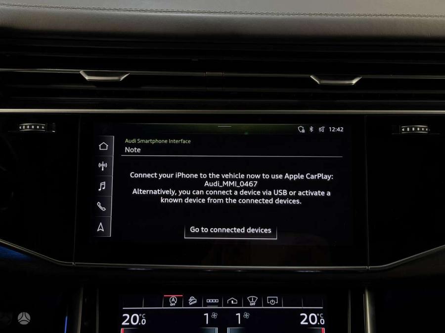Black Audi Q8 2021 in Vilnius, with an engine capacity of 3.00 L and mileage of 149 thousand km for 51990 €, photo 25 on AUTOMOTO.COM.LV