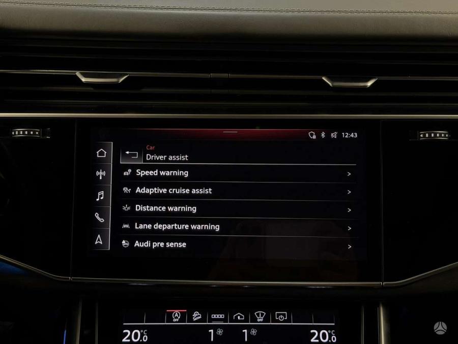 Black Audi Q8 2021 in Vilnius, with an engine capacity of 3.00 L and mileage of 149 thousand km for 51990 €, photo 28 on AUTOMOTO.COM.LV