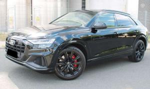 Black Audi Q8 2021 in Vilnius, with an engine capacity of 3.00 L and mileage of 146 thousand km for 53900 €, photo  on AUTOMOTO.COM.LV