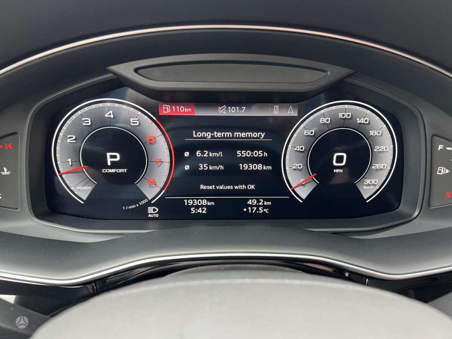 Black Audi Q8 2021 in Kelme, with an engine capacity of 3.00 L and mileage of 19 thousand km for 53500 €, photo 20 on AUTOMOTO.COM.LV