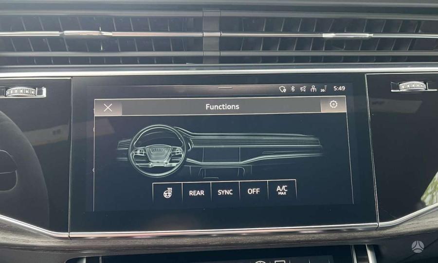 Black Audi Q8 2021 in Kelme, with an engine capacity of 3.00 L and mileage of 19 thousand km for 53500 €, photo 25 on AUTOMOTO.COM.LV