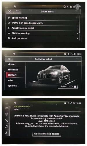 Black Audi Q8 2021 in Kaunas, with an engine capacity of 2.97 L and mileage of 119 thousand km for 48500 €, photo 15 on AUTOMOTO.COM.LV