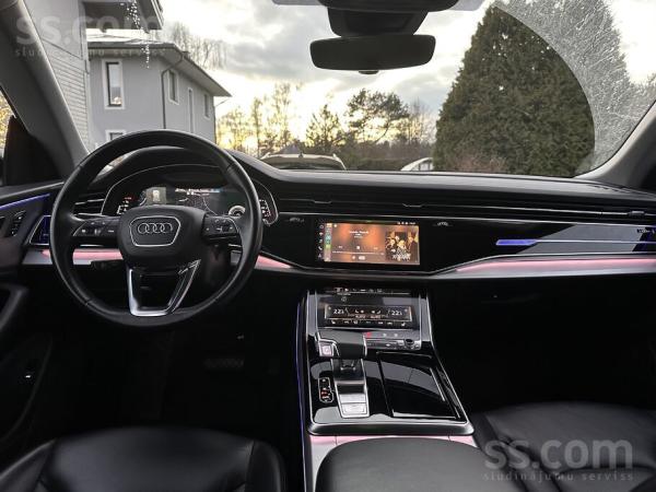 Black Audi Q8 2022 in Riga, with an engine capacity of 3.00 L and mileage of 91 thousand km for 49900 €, photo 7 on AUTOMOTO.COM.LV