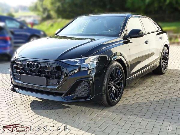 Black Audi Q8 2024 in Vilnius, with an engine capacity of 2.97 L and mileage of 35 thousand km for 89000 €, photo 1 on AUTOMOTO.COM.LV